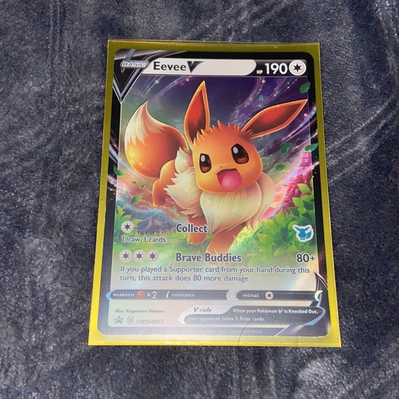 Pokemon | Toys | Pokemon Battling Deck Evee V Card Casing 6 Cards ...